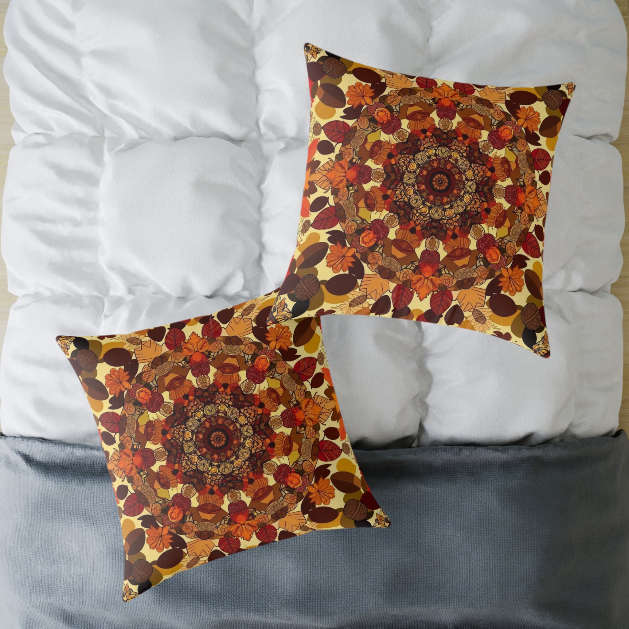 Double Sided Bohemian 70's Retro Cushion Autumn Harmony: Bohemian '70s ...