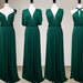 Forest Green Bridesmaid Dress Infinity Dress Convertible Dress - Etsy