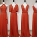 RUST Bridesmaid Dress Infinity Dress RUST Convertible Dress - Etsy