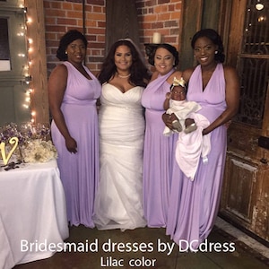 Lilac Bridesmaid Dress, Convertible Dresses, Beach Dress, Infinity ...