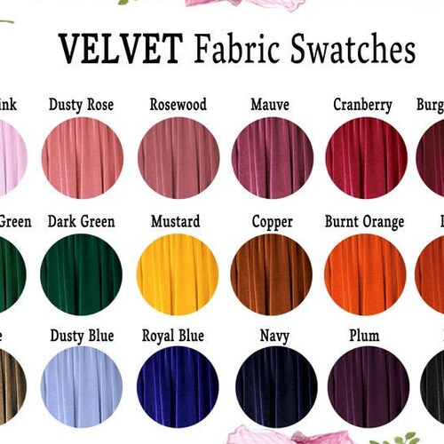 Velvet Fabric Swatches Fabric Sample for Convertible Dress / - Etsy