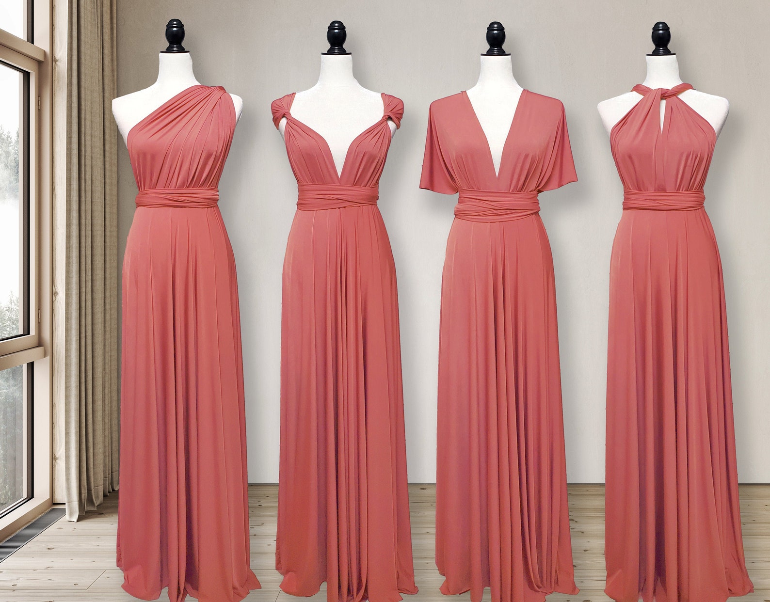 CLAY Bridesmaid Dress Convertible Wrap Dress, CLAY Infinity Dress Multi ...