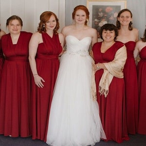 Ruby Red Bridesmaid Dresses, Infinity Dress, Dress Dress, Convertible ...