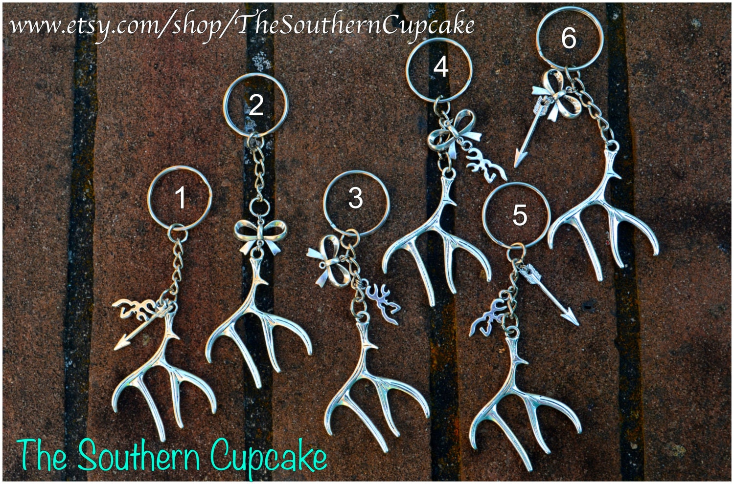 Customizable Antler & Bow Key Chain, Custom, Personalized, Made to ...