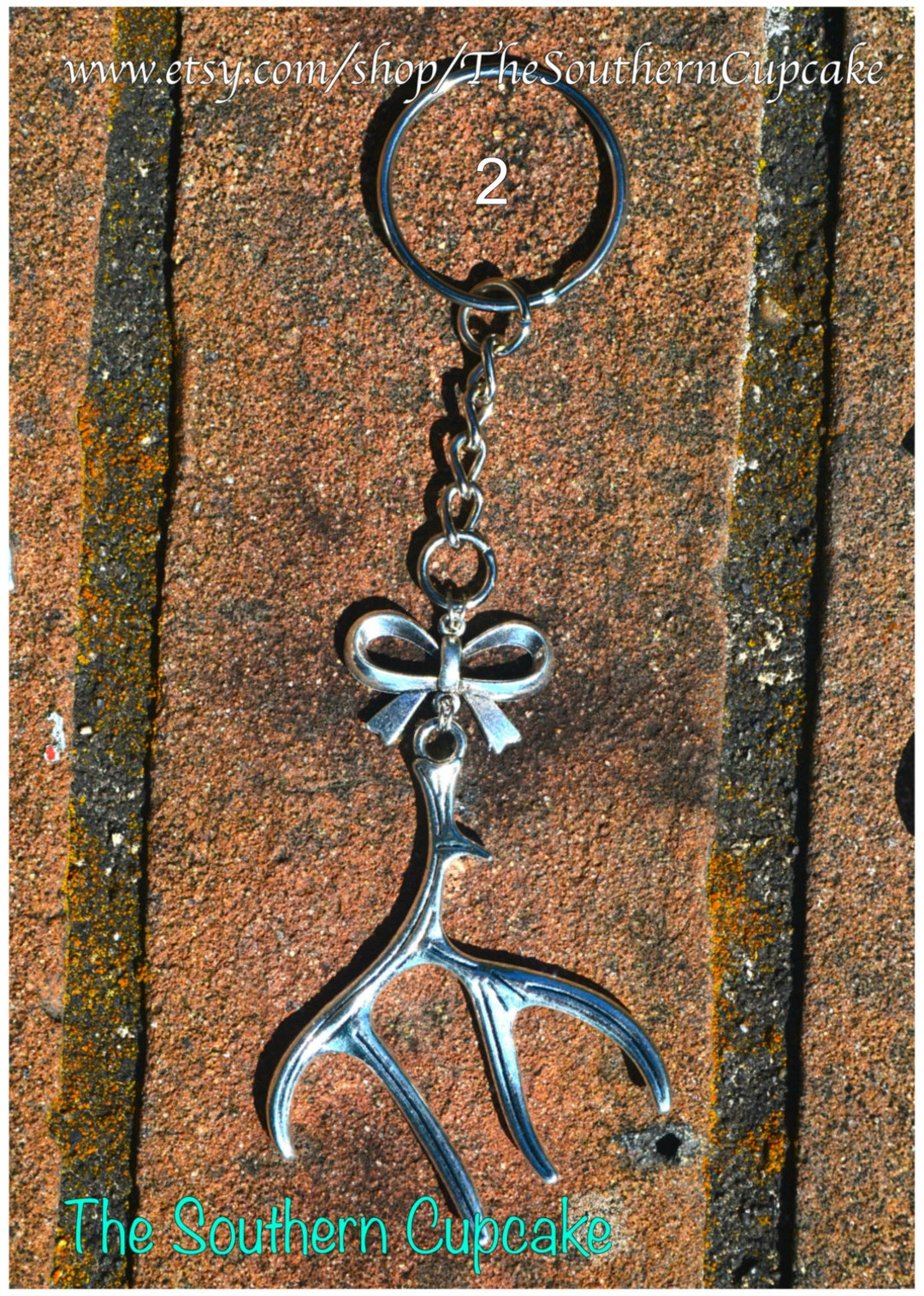 Customizable Antler & Bow Key Chain, Custom, Personalized, Made to ...