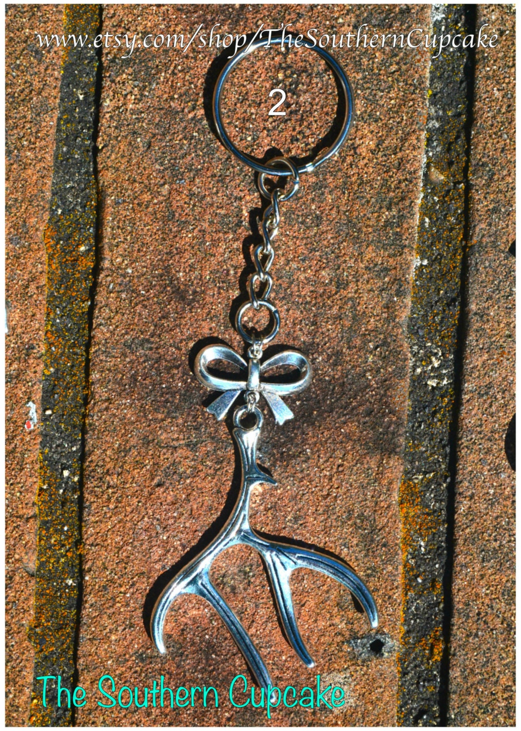 Customizable Antler & Bow Key Chain, Custom, Personalized, Made to ...