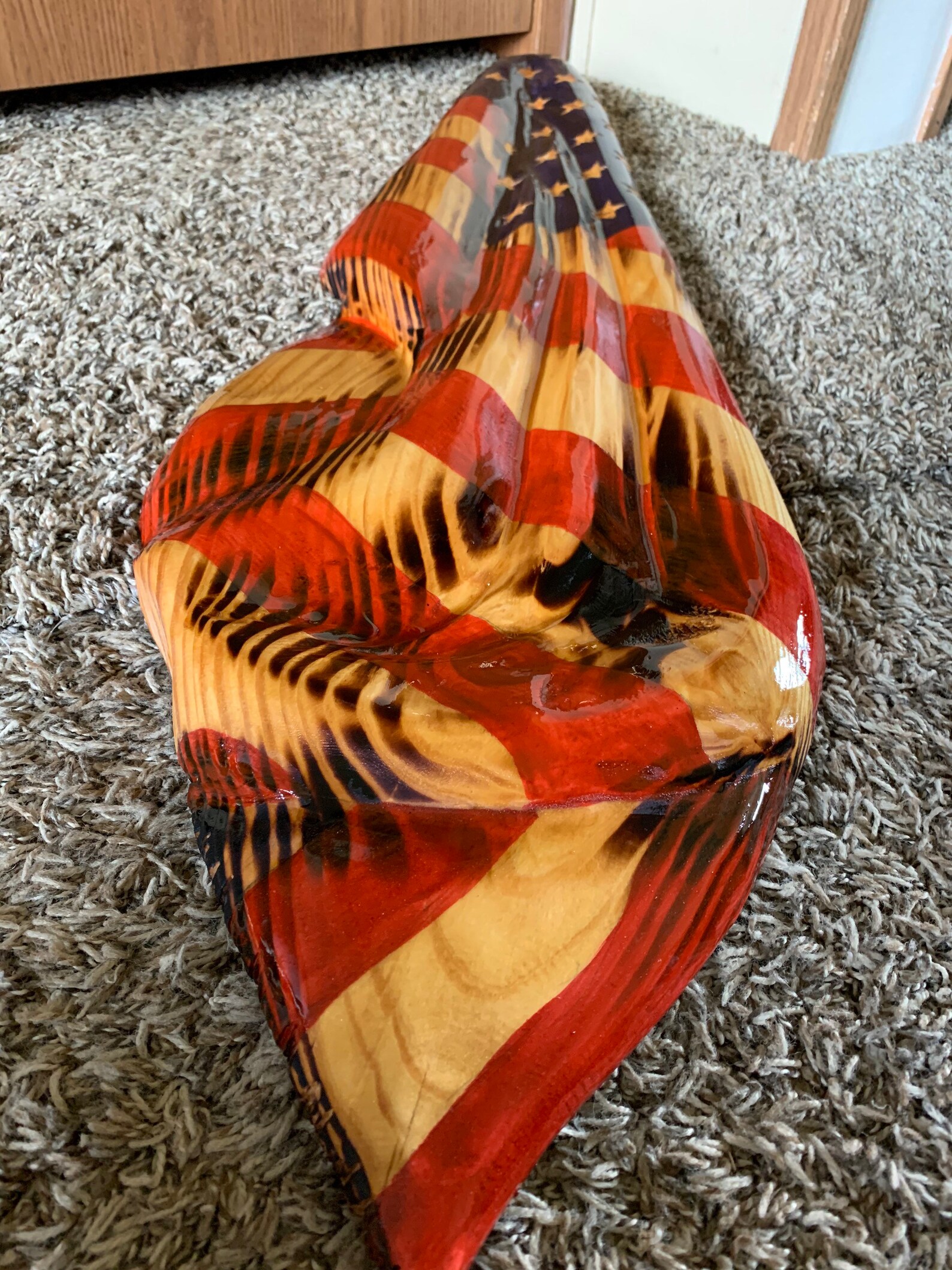 Draped Wooden American Flag - Etsy