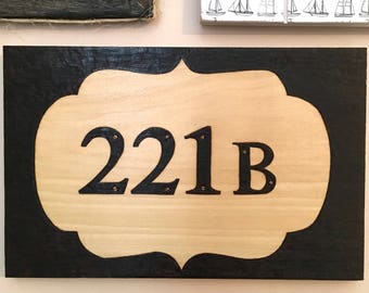 221b Baker Street Door Sign - Etsy
