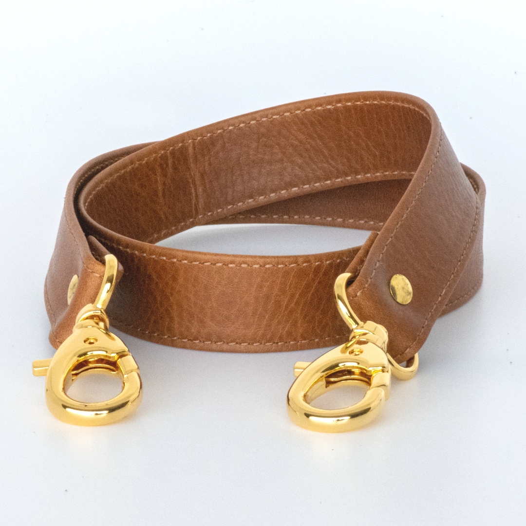 Calf Leather Purse Strap Replacement One Inch Width Medium Brown 16-48 ...