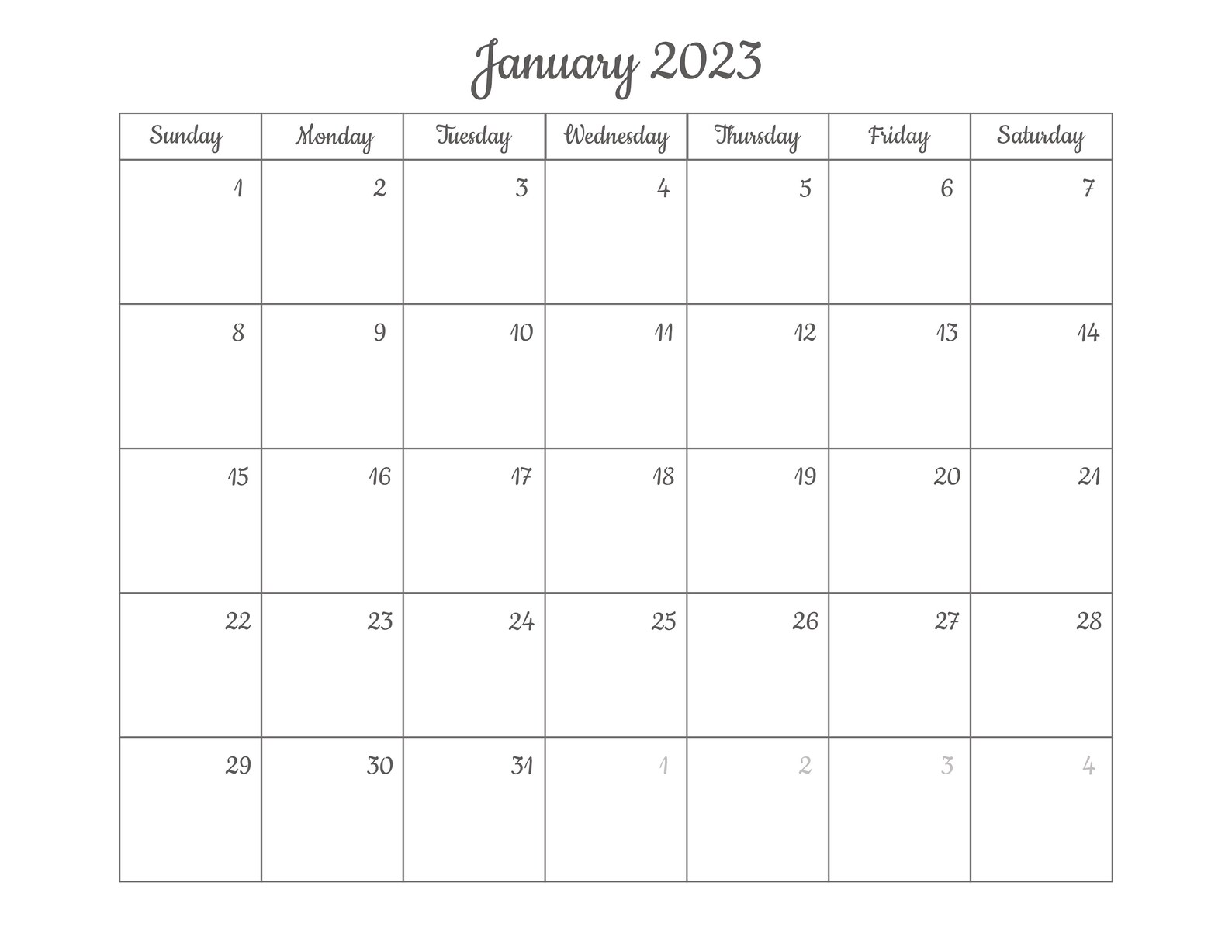 Printable 2023 Monthly Calendar Pack | January to December | Instant ...