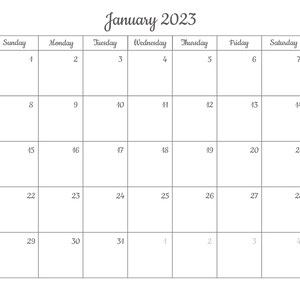 Printable 2023 Monthly Calendar Pack | January to December | Instant ...