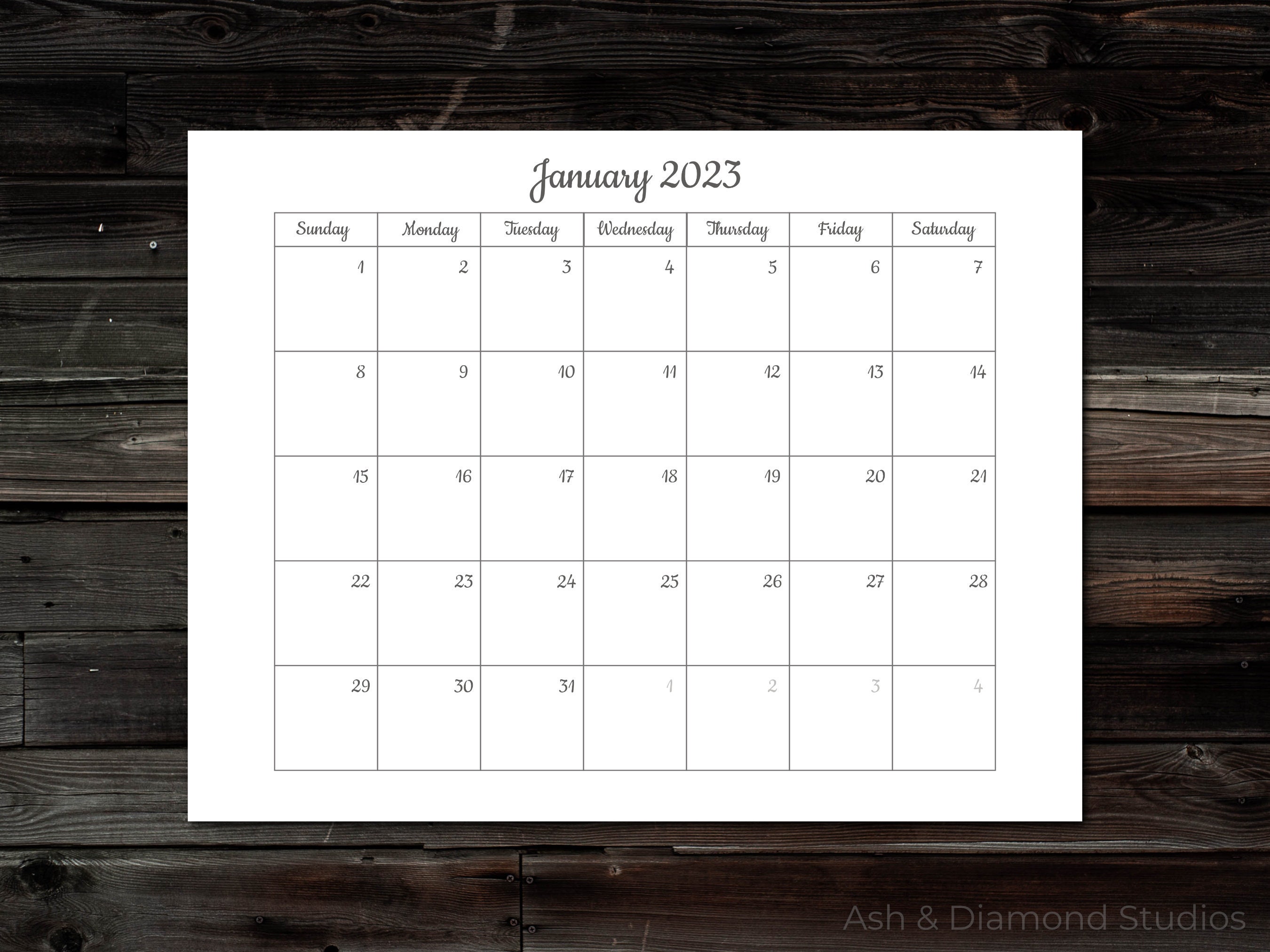 Printable 2023 Monthly Calendar Pack | January to December | Instant ...