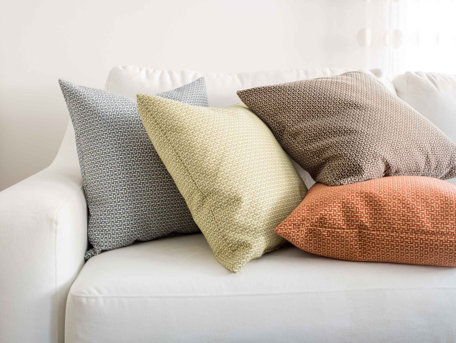 Red Beige Fully Washable Complete Pillow Designed by Jo Alcorn - Etsy