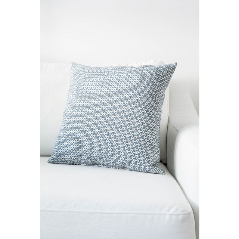 Light Blue Light Beige Fully Washable Complete Pillow Designed by Jo ...