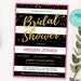 Editable Pink Gold Bridal Shower Invitation Card, Printable Pink Gold ...