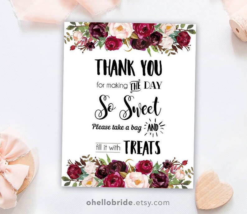 Candy Buffet Sign Candy Bar Table Sign Candy Treats Sign - Etsy