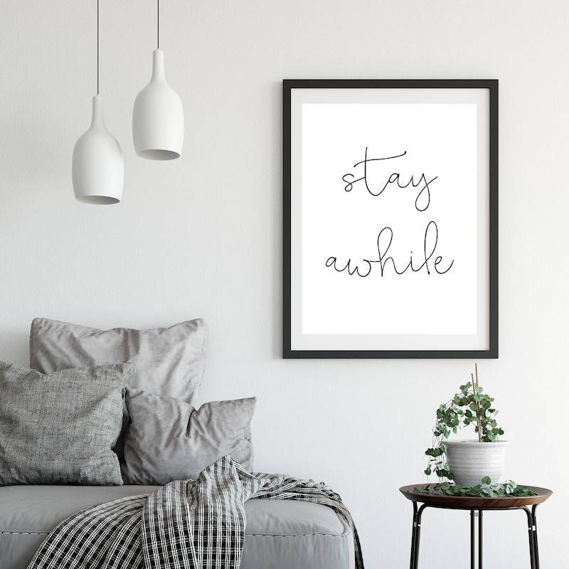 Stay Awhile Poster - Etsy