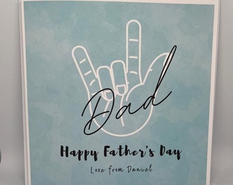 British Sign Language Father's Day Card BSL Father's - Etsy
