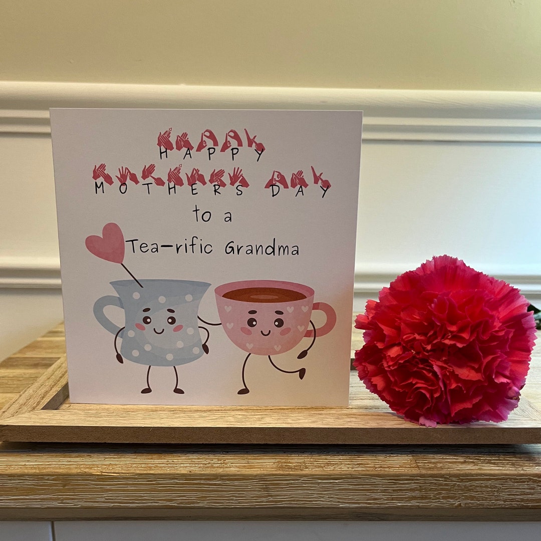BSL Mothers Day Card, Sign Language, Fingerspelling, for Her, for Mum ...