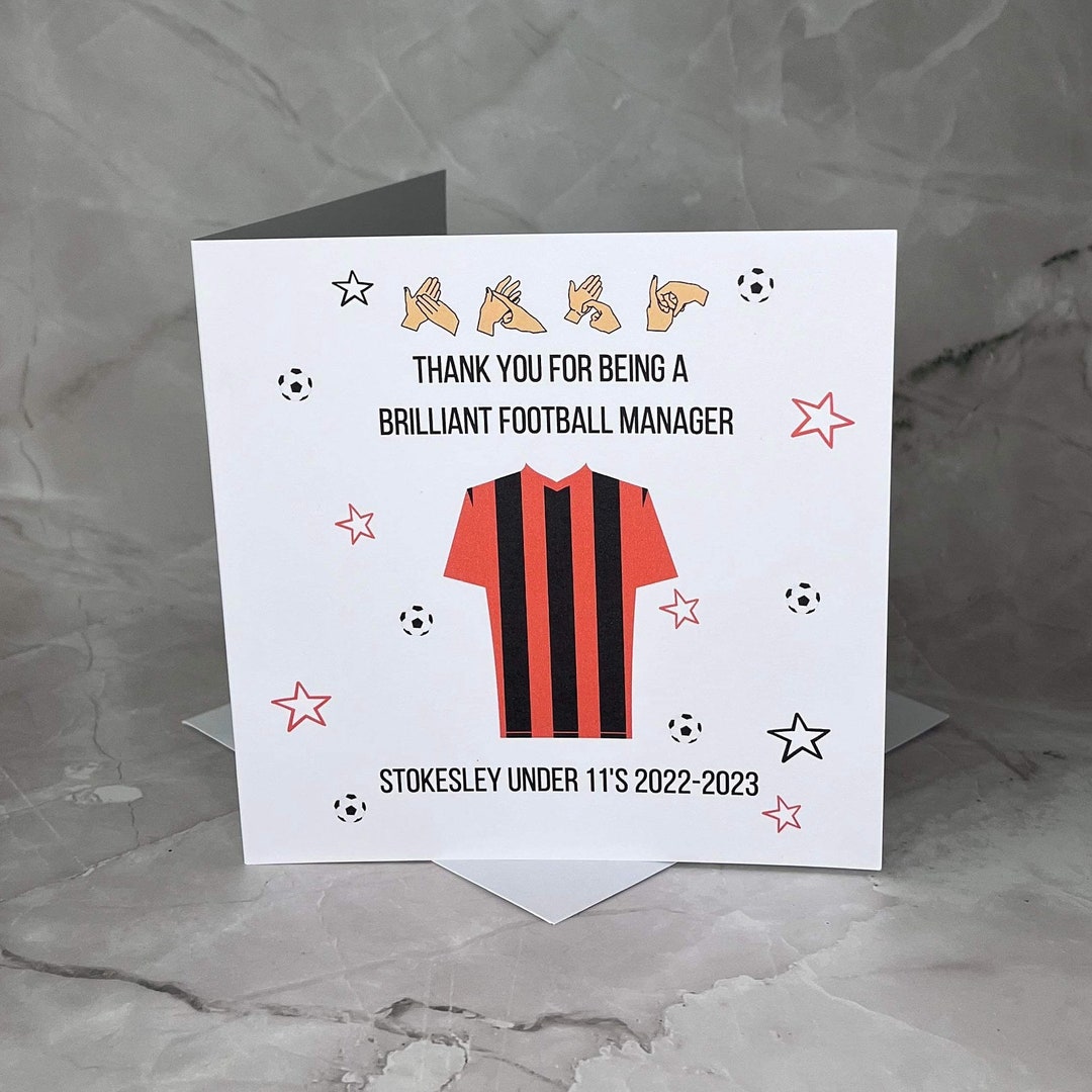 Football Coach Manager Card, BSL, British Sign Language, Thank You - Etsy
