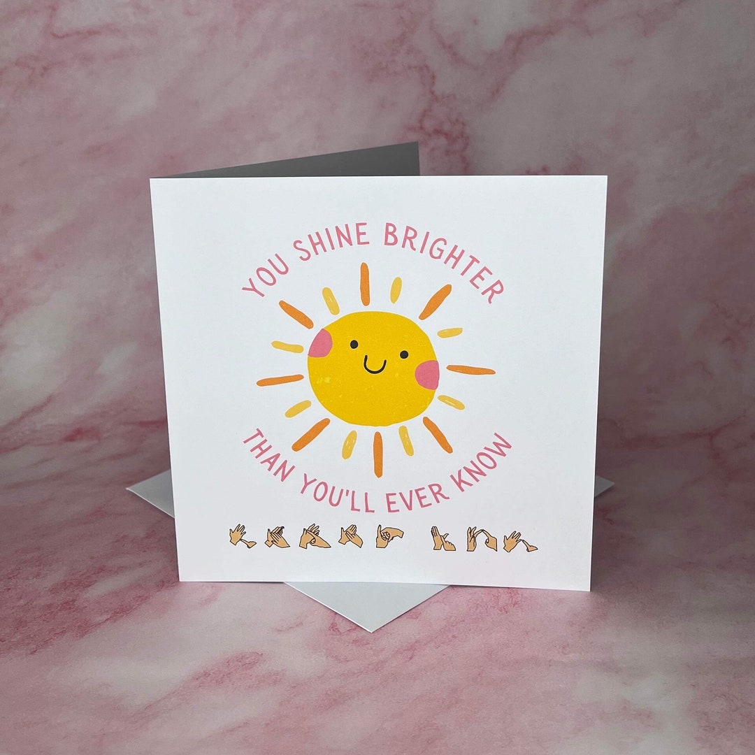 BSL Thank You Card, Amazing Person, Appreciate, Inclusive Card, Deaf ...