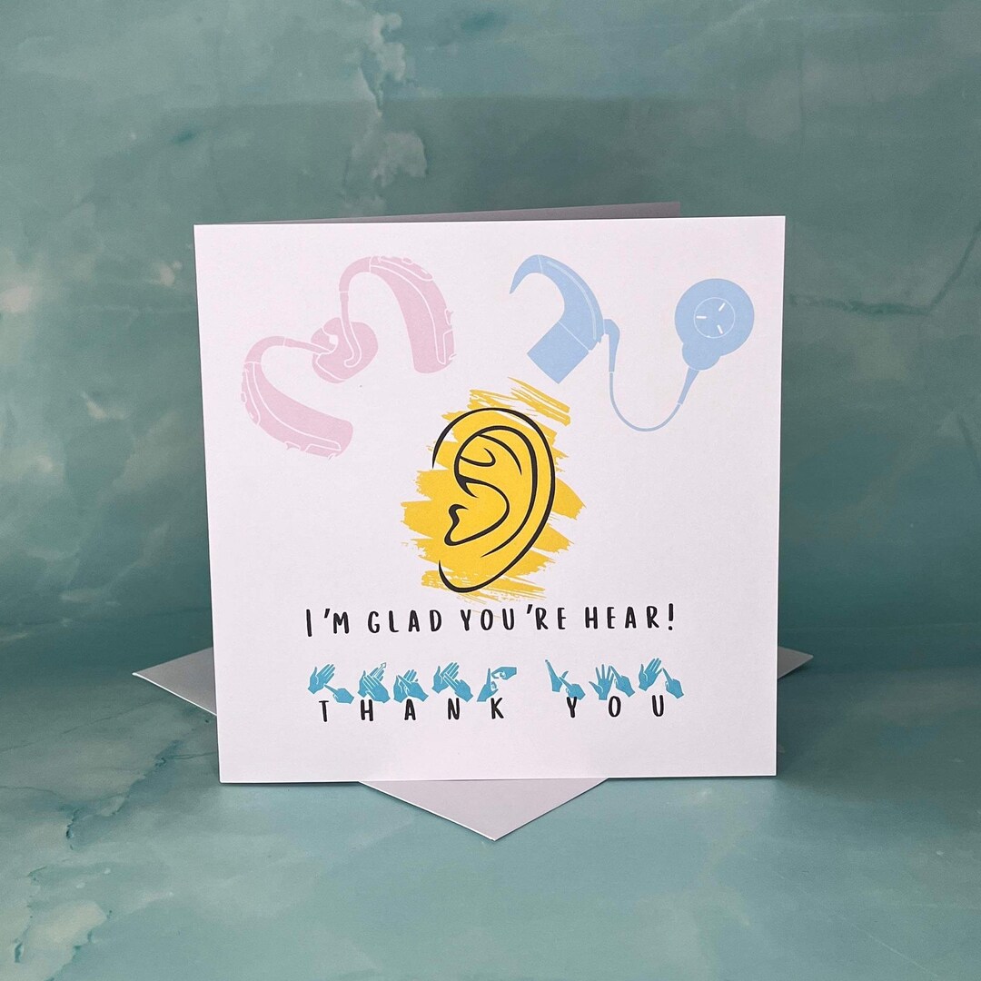 Audiologist Thank You Card: Deaf Awareness, Inclusive Design - Etsy
