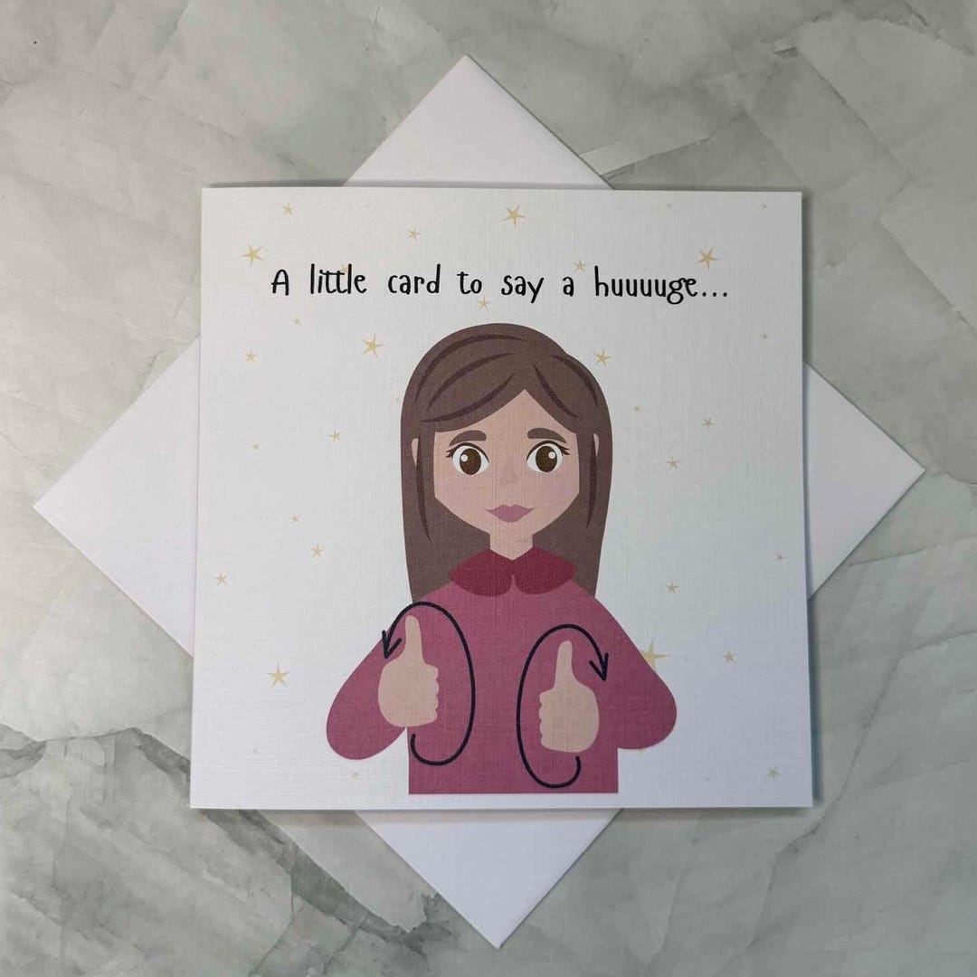 BSL Well Done Card: British Sign Language Congratulations - Etsy