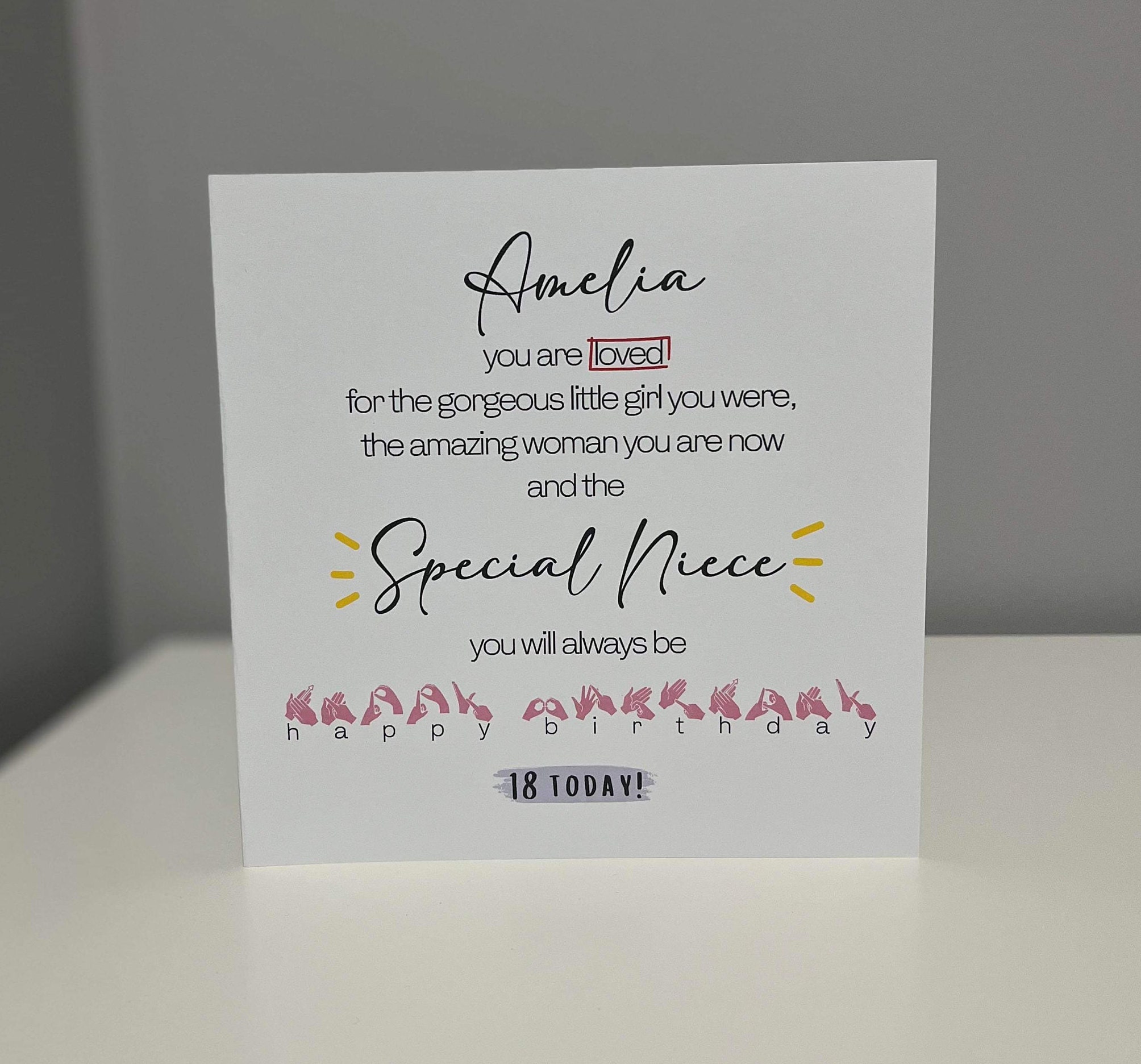 BSL Special Birthday Card British Sign Language BSL - Etsy