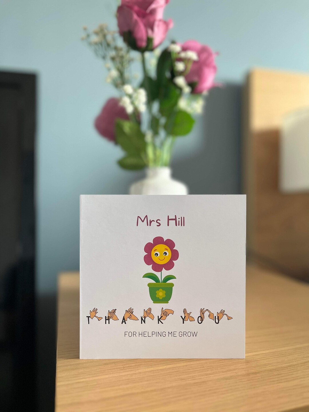 BSL Teacher Thank You Card British Sign Fingerspelling - Etsy