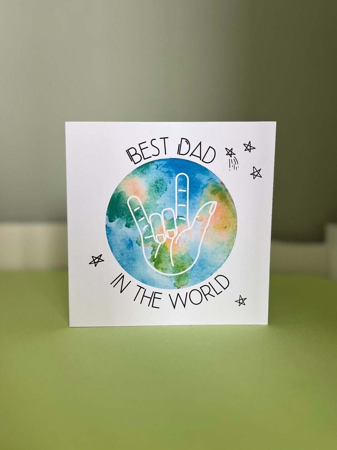 BSL Fathers Day Card, British Sign, Fingerspelling, Inclusive Card ...