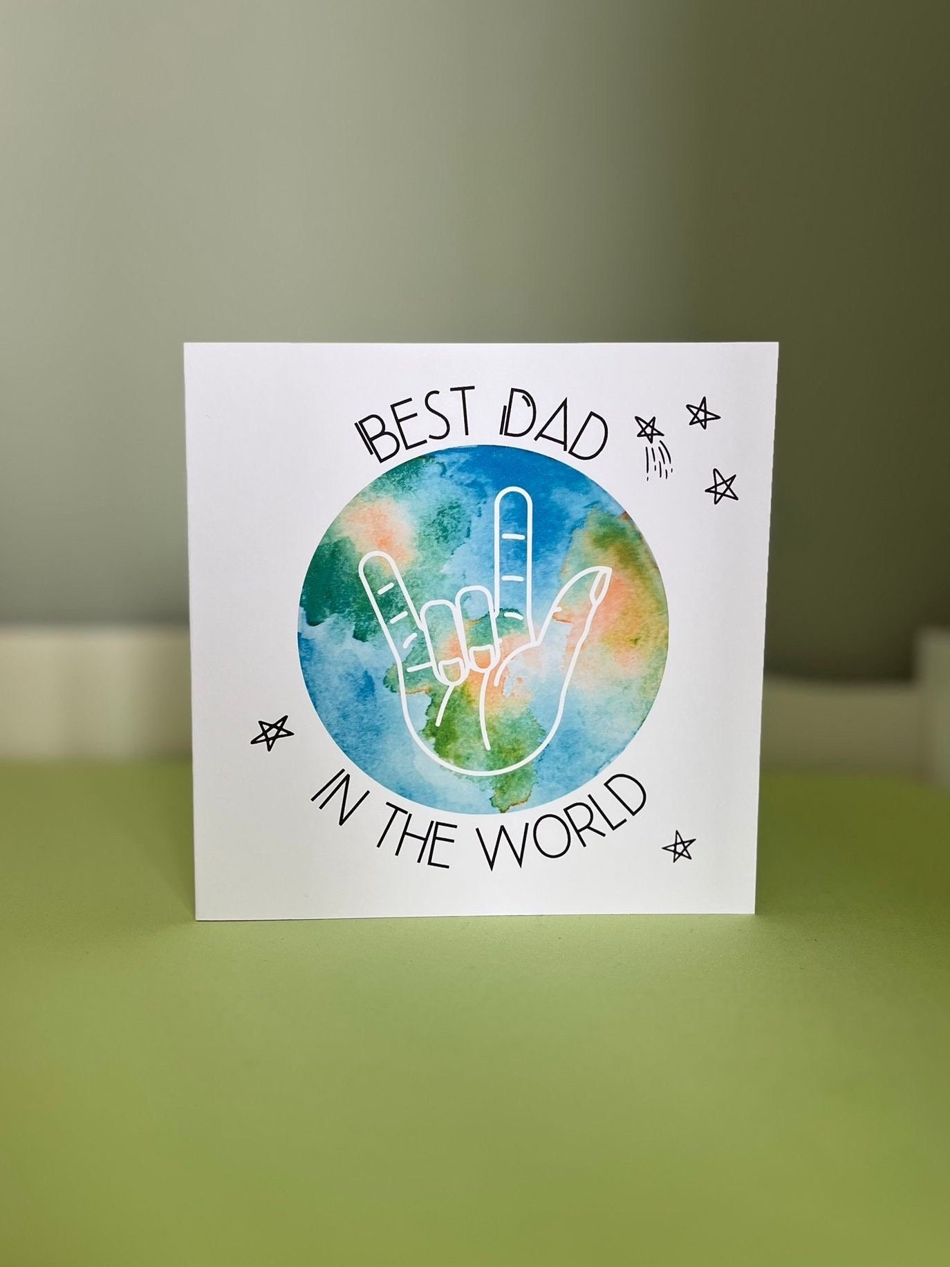 BSL Fathers Day Card, British Sign, Fingerspelling, Inclusive Card ...