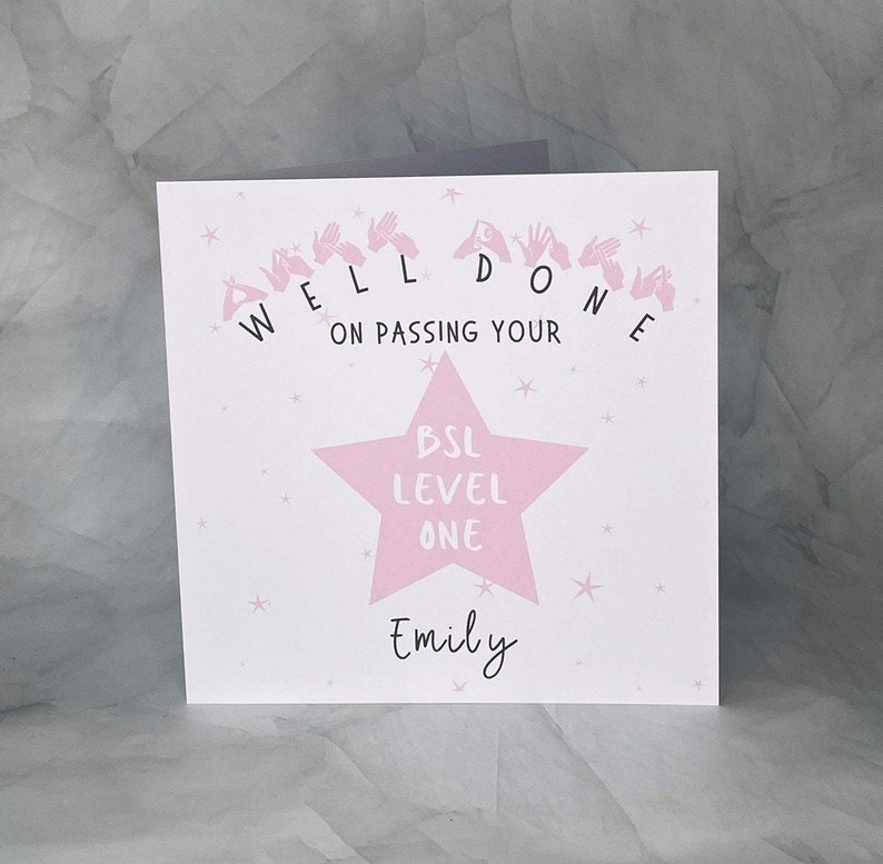 BSL Well Done Card: British Sign Language, Deaf Culture - Etsy