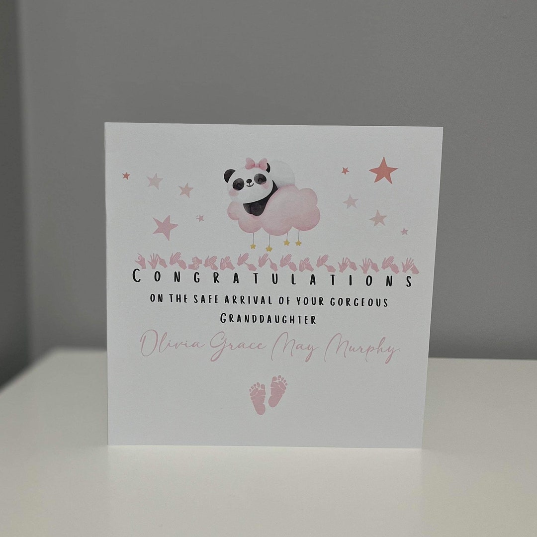 New Baby Card, BSL, British Sign Language, Baby Girl, New Arrival ...