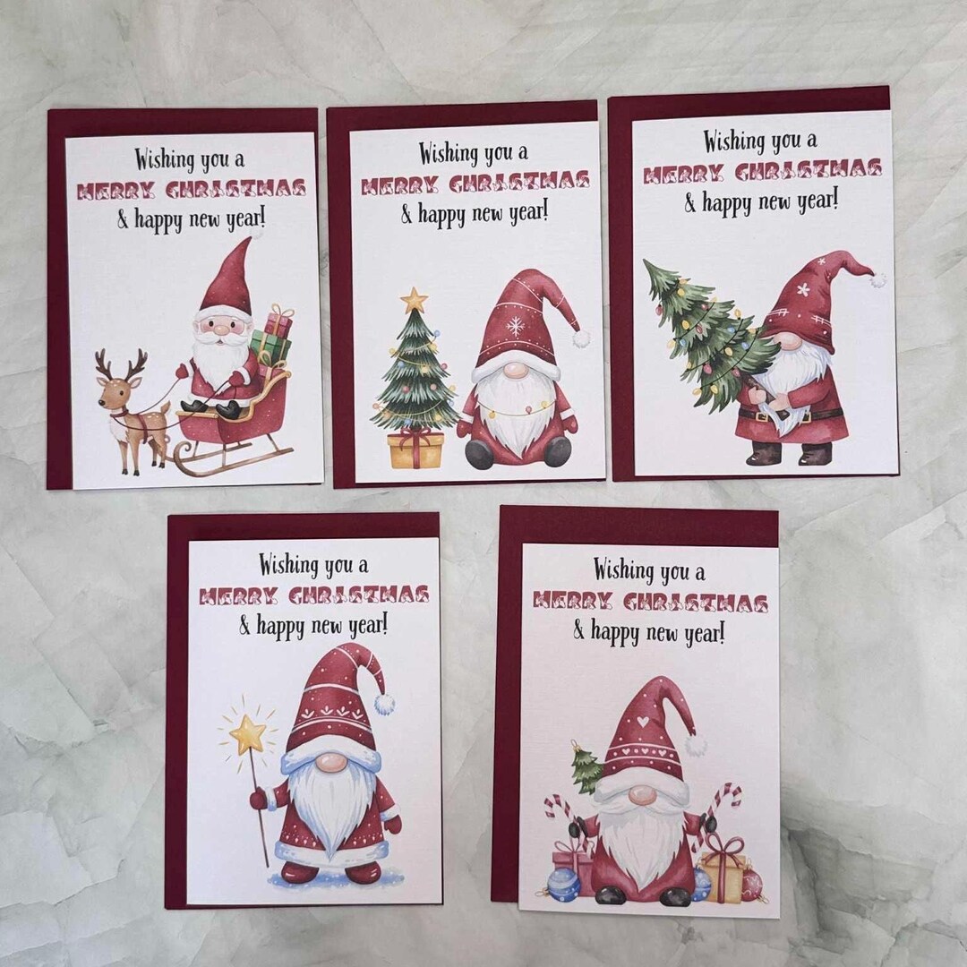 BSL Christmas Cards: British Sign Language Xmas Multipack, Gonks - Etsy