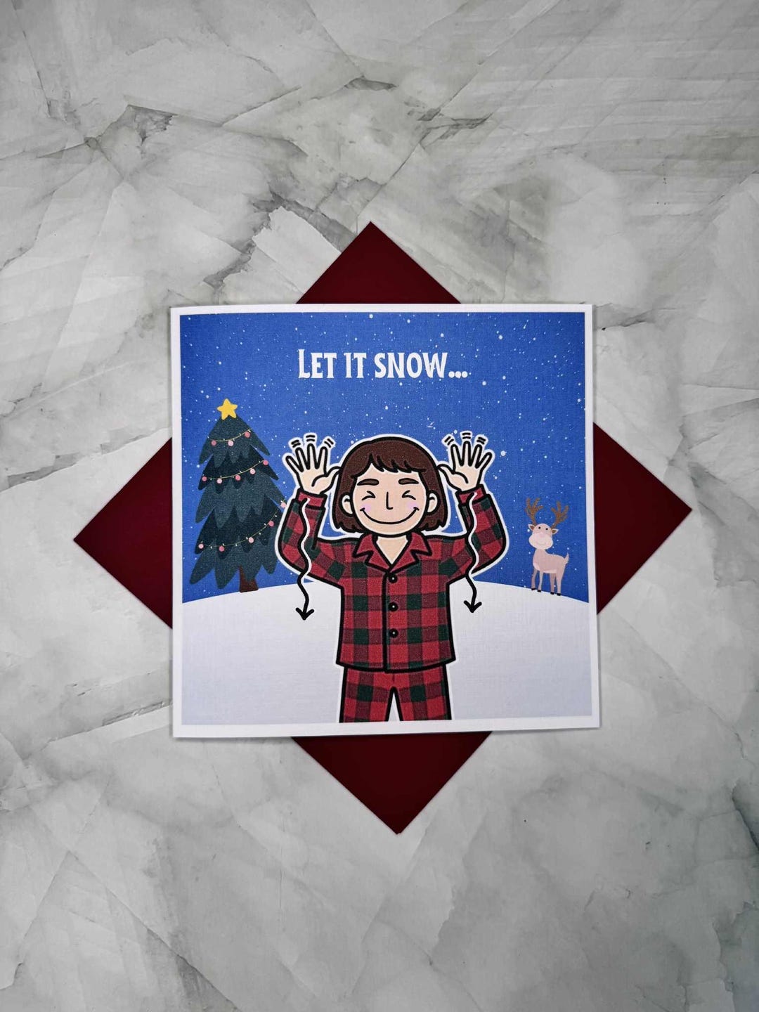 BSL Christmas Card: British Sign Language Fingerspelling, Snow, Let It ...