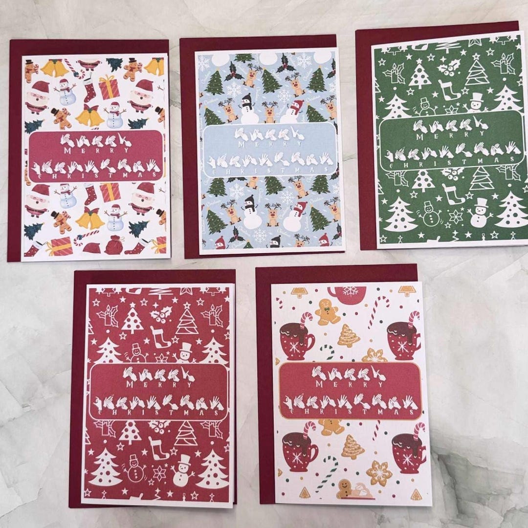 BSL Christmas Cards: British Sign Language Xmas Multipack - Etsy