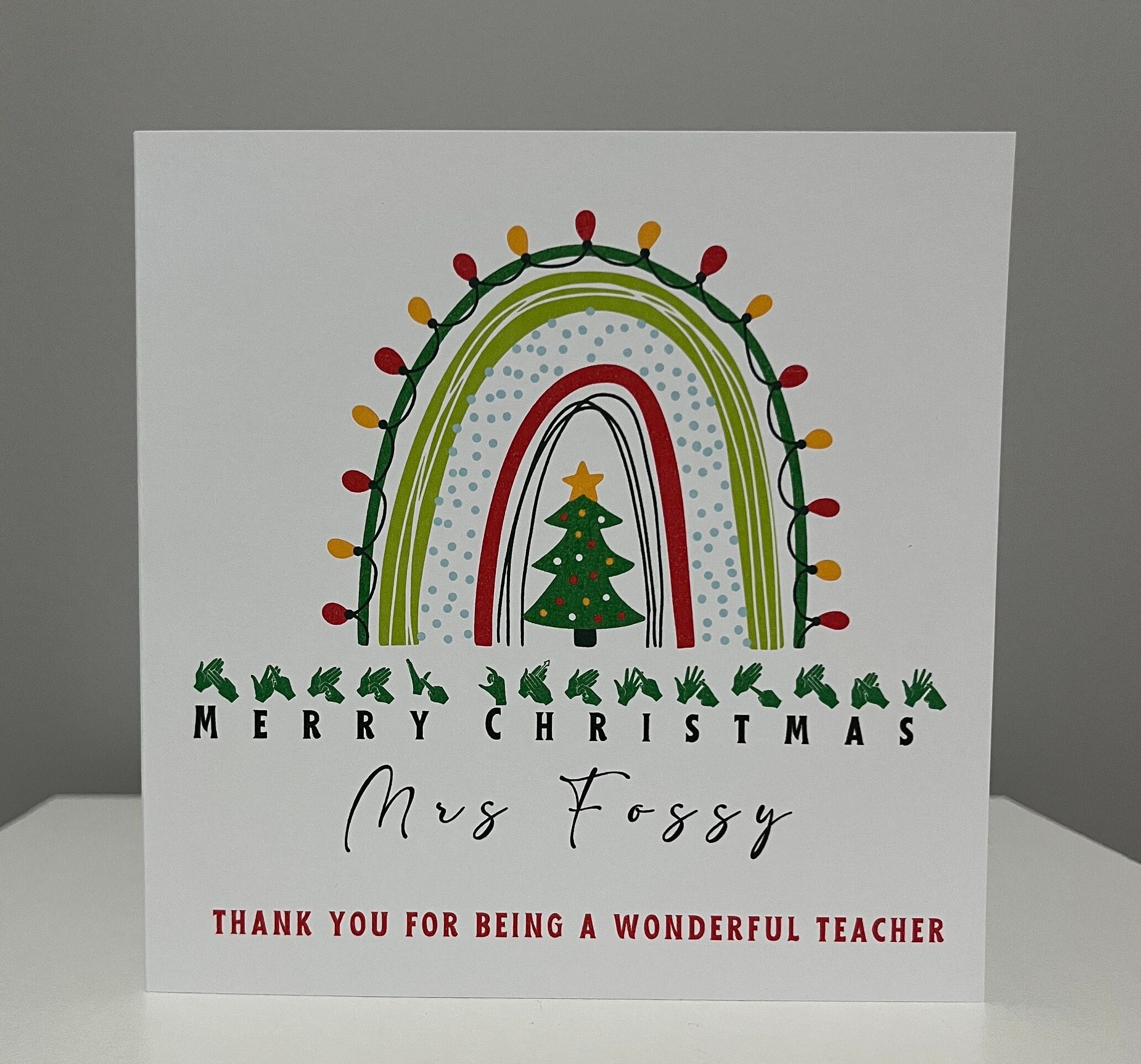 BSL Christmas Card, British Sign Language, BSL Fingerspelling ...