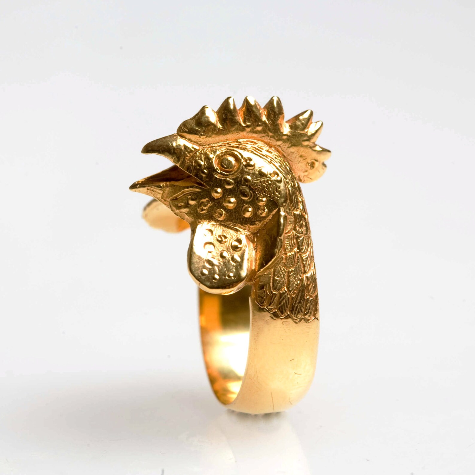 Cock rooster Head Ring, Cock Ring, Ring Zodiac, Animal Ring, Horoscope ...