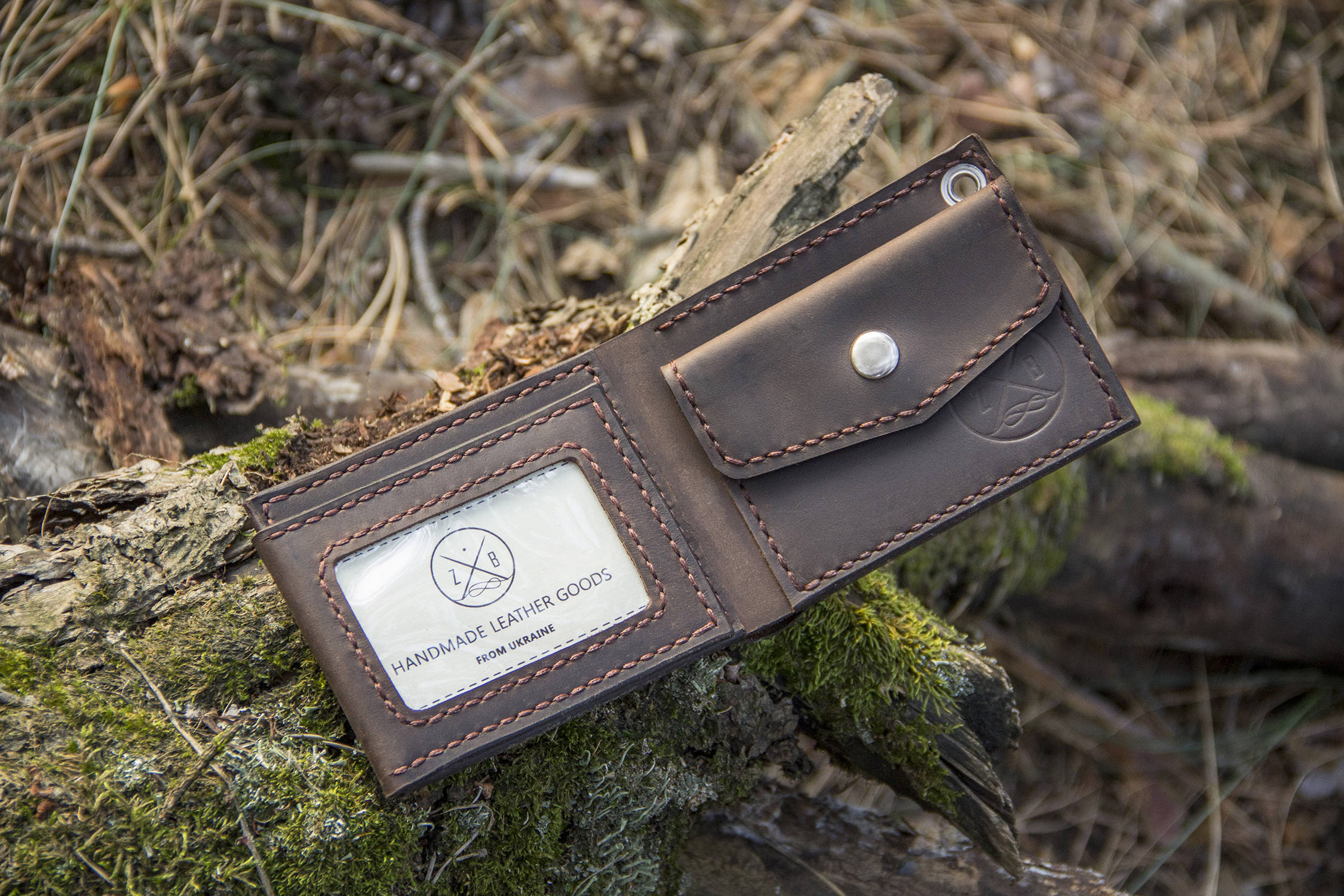 Leather Wallet viking Axes aegishjalmur. - Etsy