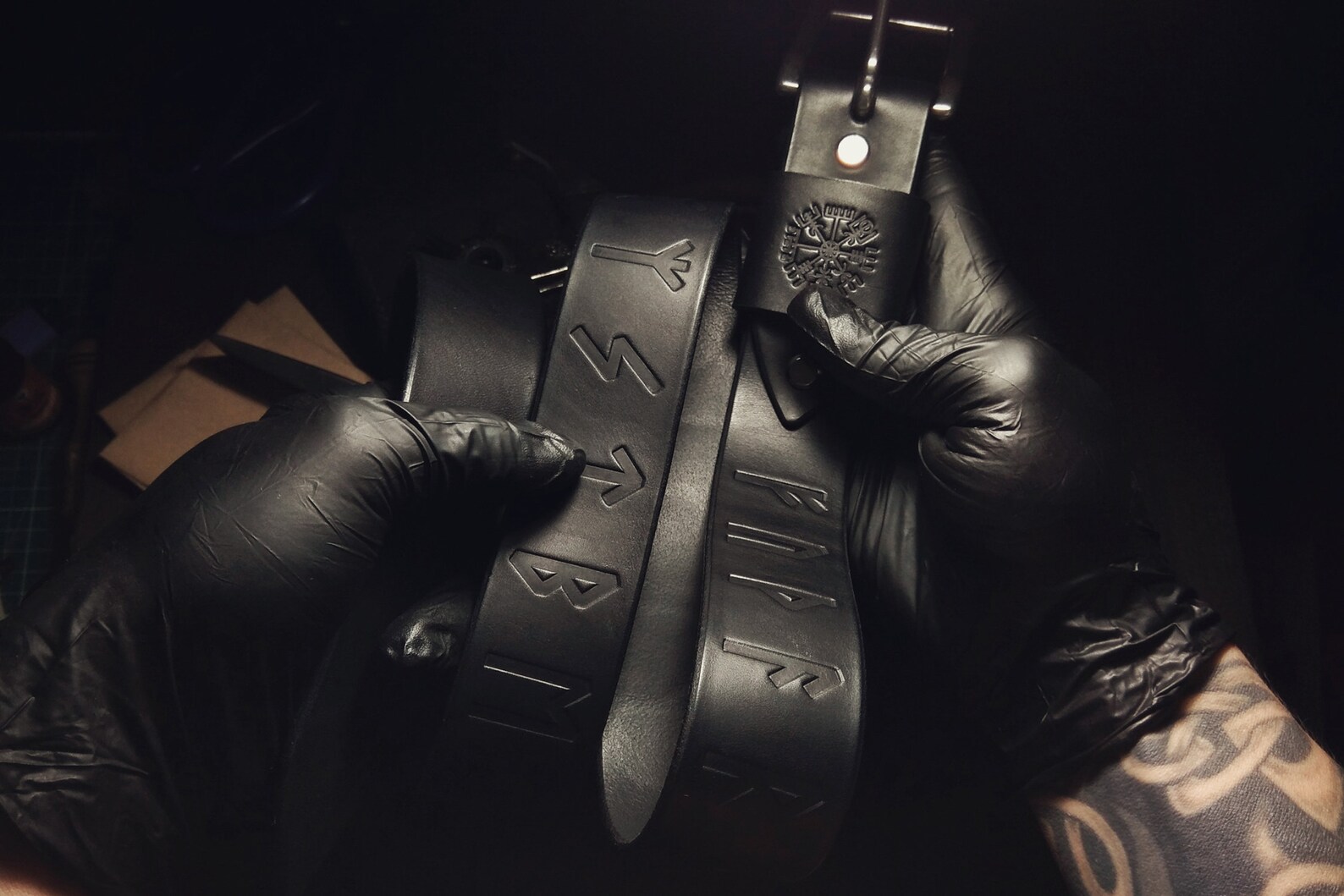 Runic Belt With a Scandinavian Soul with Aegishjalmur and | Etsy