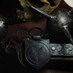 Satanic Key Ring "goat Mit Uns" With Baphomet on the Front Side and ...