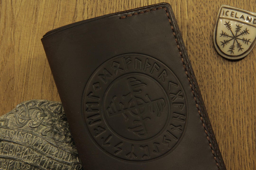 Runic Circle Passport Cover: Personalized Ginfaxi Travel Gift - Etsy