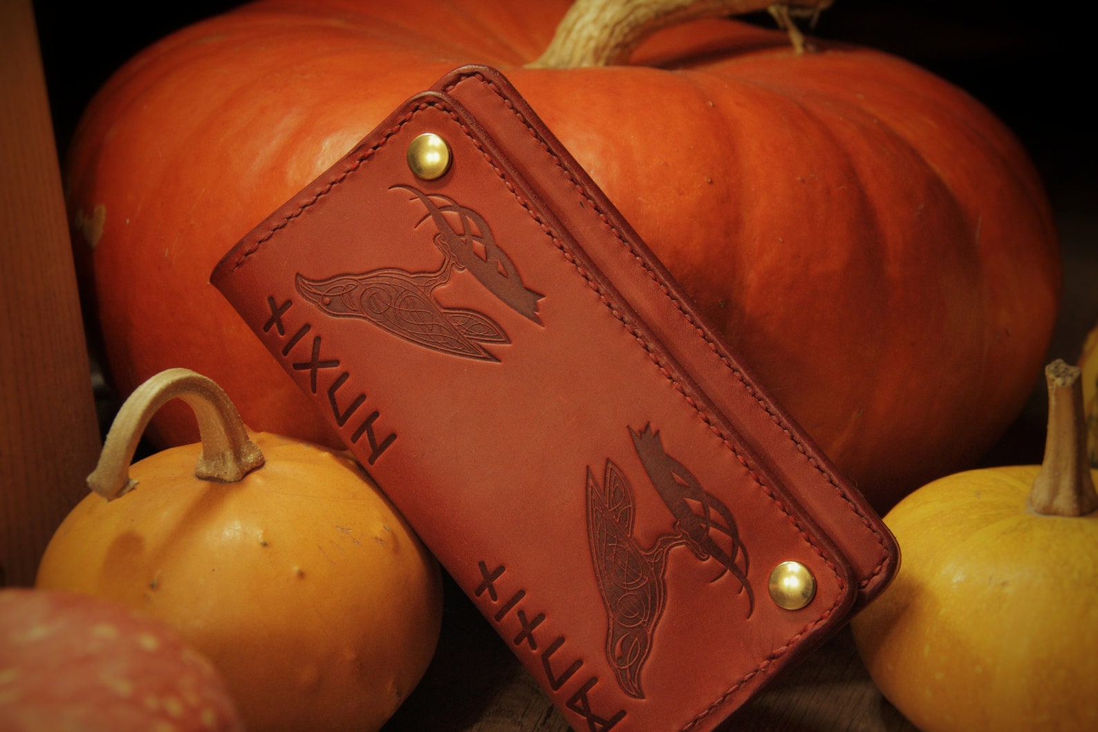 Wallet norse Ravens odin's Ravens Hugin and | Etsy