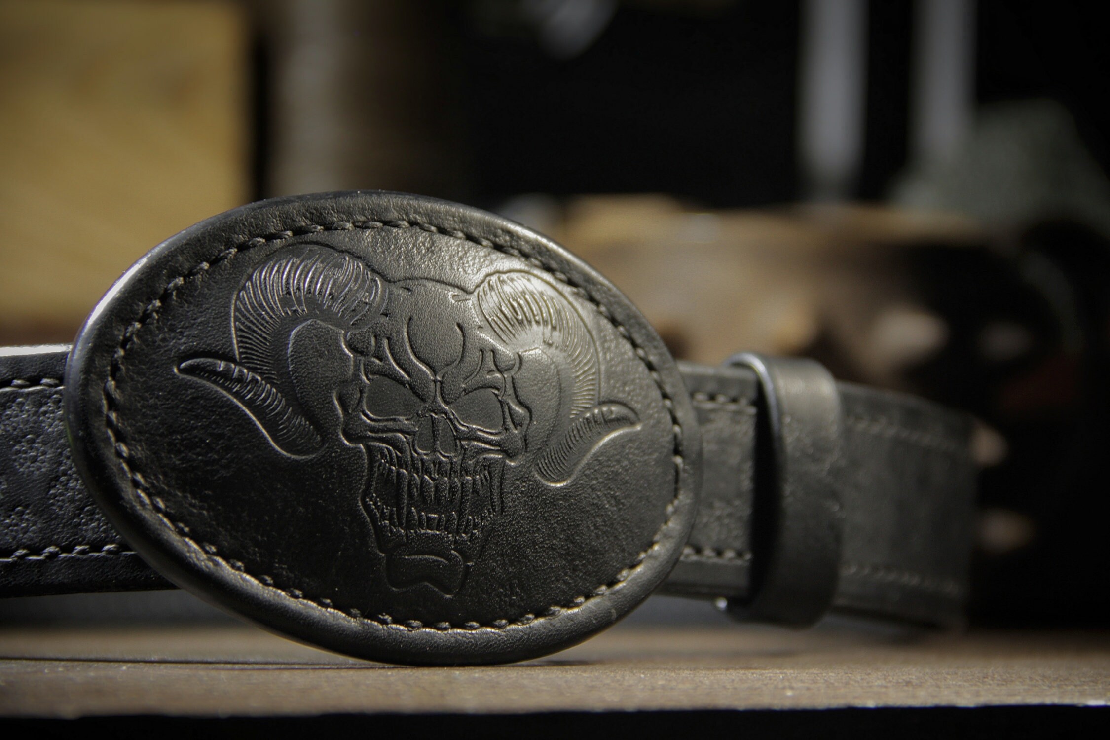 Unholy Belt With a Leather Buckle "skull" - Etsy