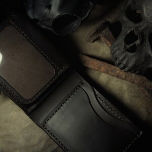 Leather Wallet "evil" (with Permission From Evil Band) - Etsy