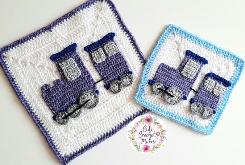 Crochet Train Applique Pattern PDF INSTANT DOWNLOAD Train | Etsy