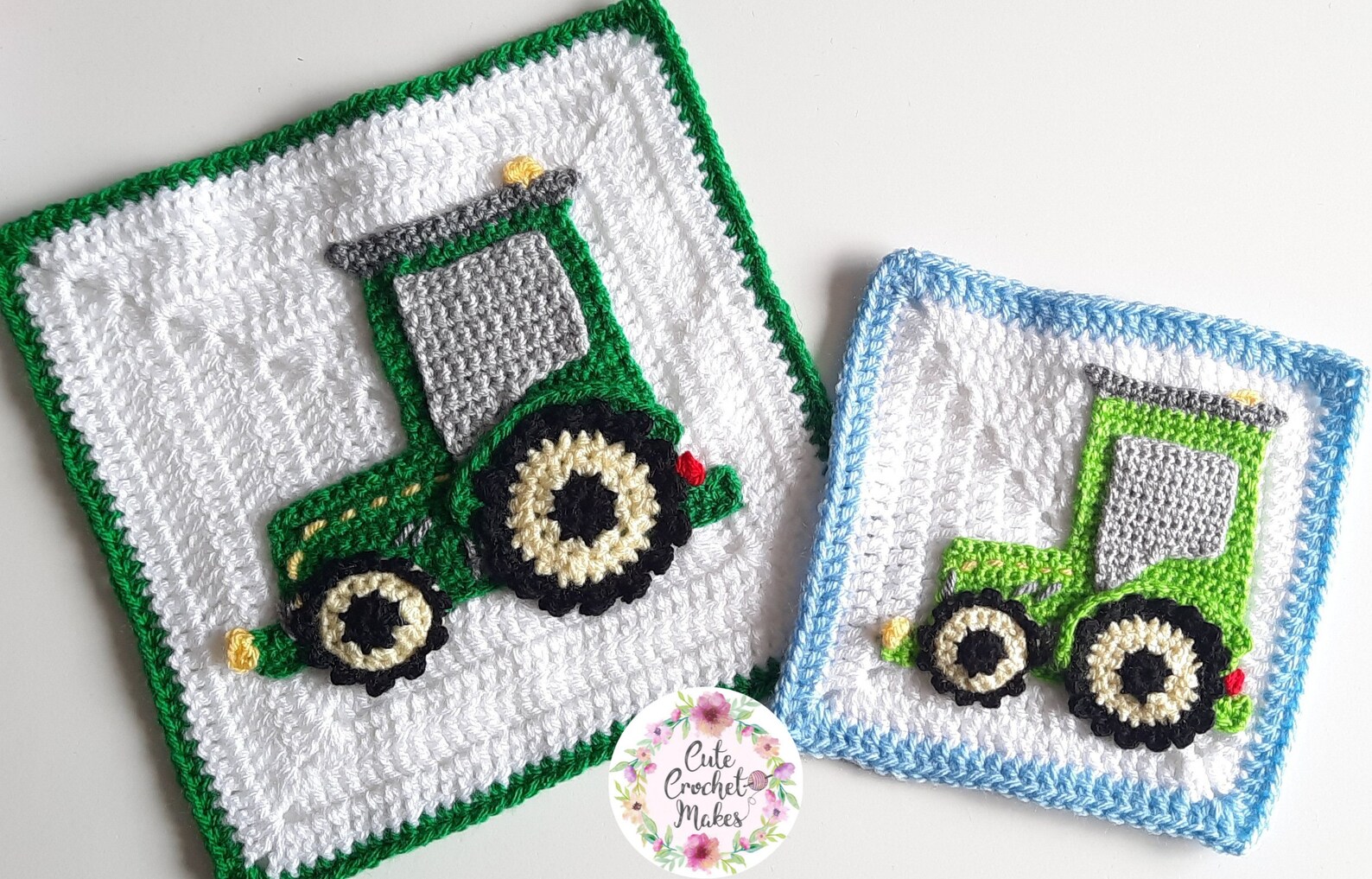 Crochet Tractor Applique PDF Pattern INSTANT DOWNLOAD - Etsy