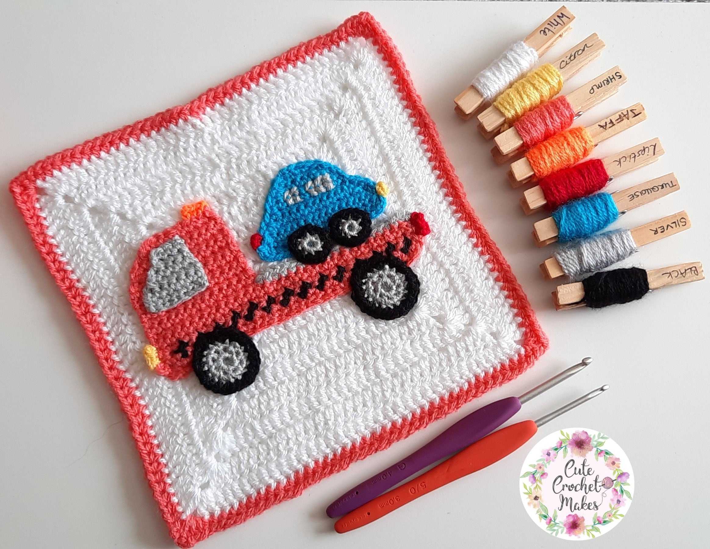 Recovery Truck Applique Crochet Pattern PDF INSTANT DOWNLOAD | Etsy