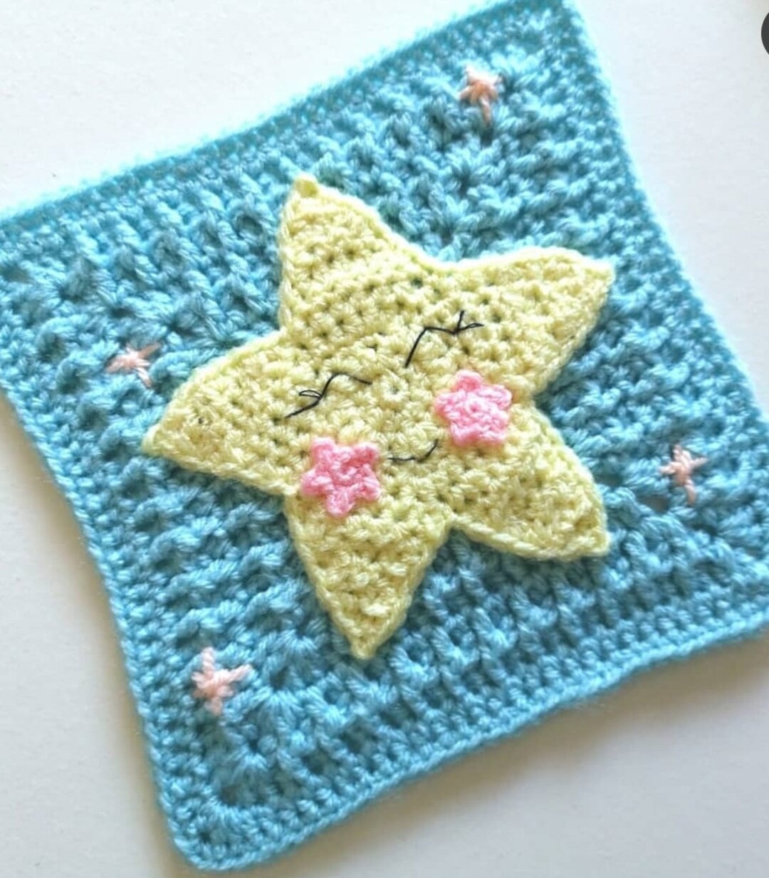 Goodnight Star Crochet Square Pattern: Applique Design (digital PDF ...