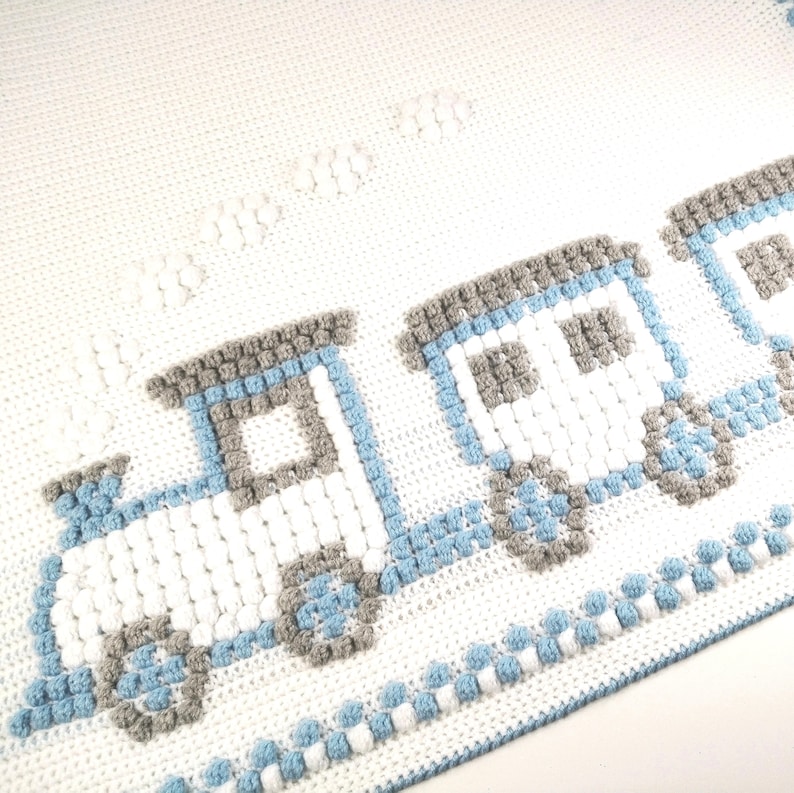 New Arrival Bobble Train Crochet Baby Blanket Pattern (PDF) - Etsy